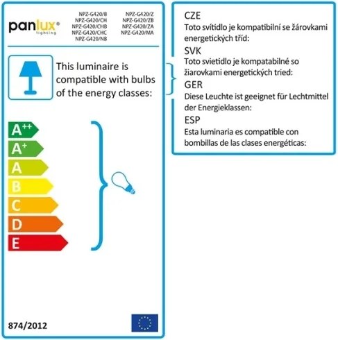 Bodové nábytkové svítidlo Panlux NPZ-G420/CH 12V G4 chrom lesklý