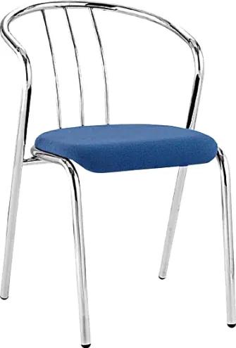 KOVONAX Židle Sarah Čalounění: Koženka MEDITAP, Barva látky: MEDITAP 1017, Povrchová úprava (barva): Chrom