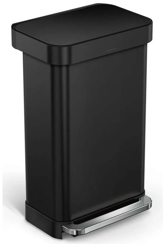 Simplehuman - Odpadkový koš 45 l, s kapsou na sáčky, matná černá CW2092