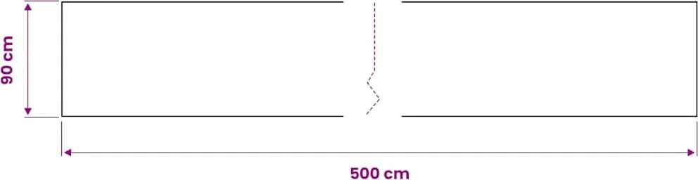 Samolepící tapeta na nábytek černá 500 x 90 cm PVC 146123