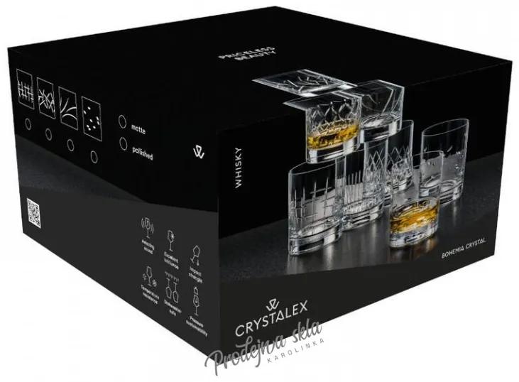 Crystalex Sklenice na Whisky Barline 280 ml, matný brus BM786, 4 ks