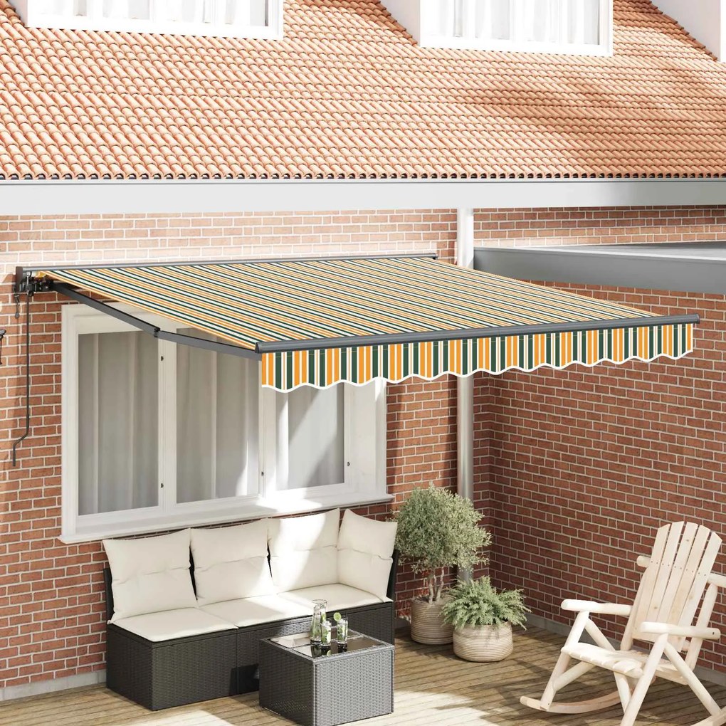 Rám markýzy Zelená a žlutá 300 x 250 cm 3330176