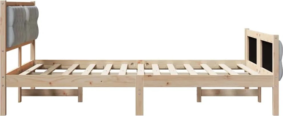 Rám postele Světle šedá 150 x 200 cm Masivní borové dřevo 3394283