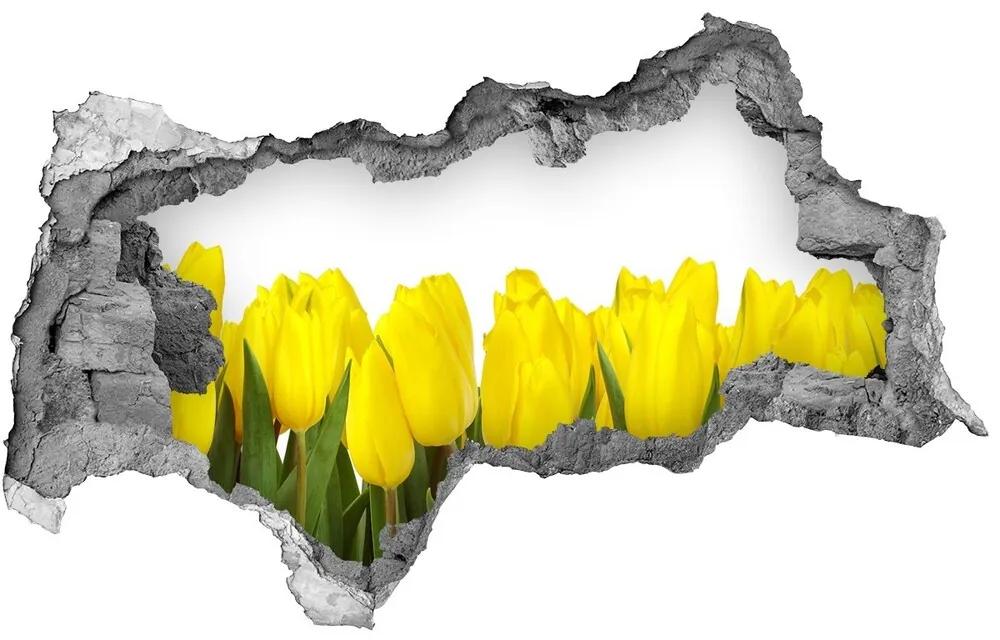 Wallmuralia Samolepící nálepka fototapeta Žluté tulipány 95x73 cm