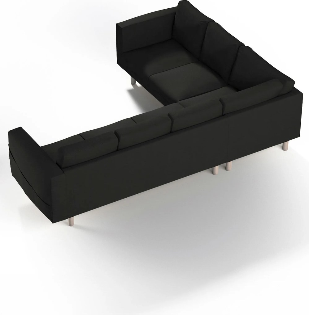 Potah na pohovku IKEA Norsborg rohová 5-místná barva černá látka pletený vzor