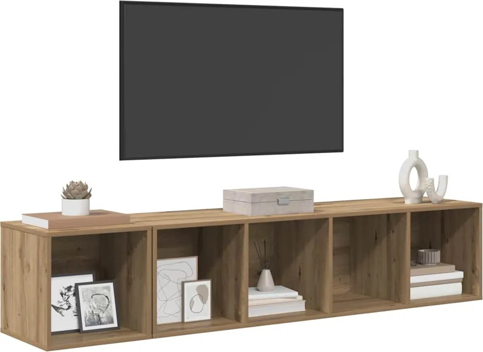Sada televizních skříní 2 ks Artisanový dub Kompozitní dřevo 3393173