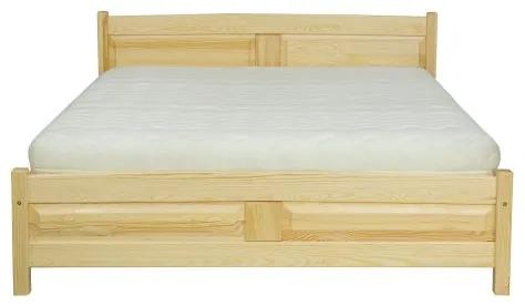 Dřevěná postel LK104, 180x200, borovice (Barva dřeva: Ořech)