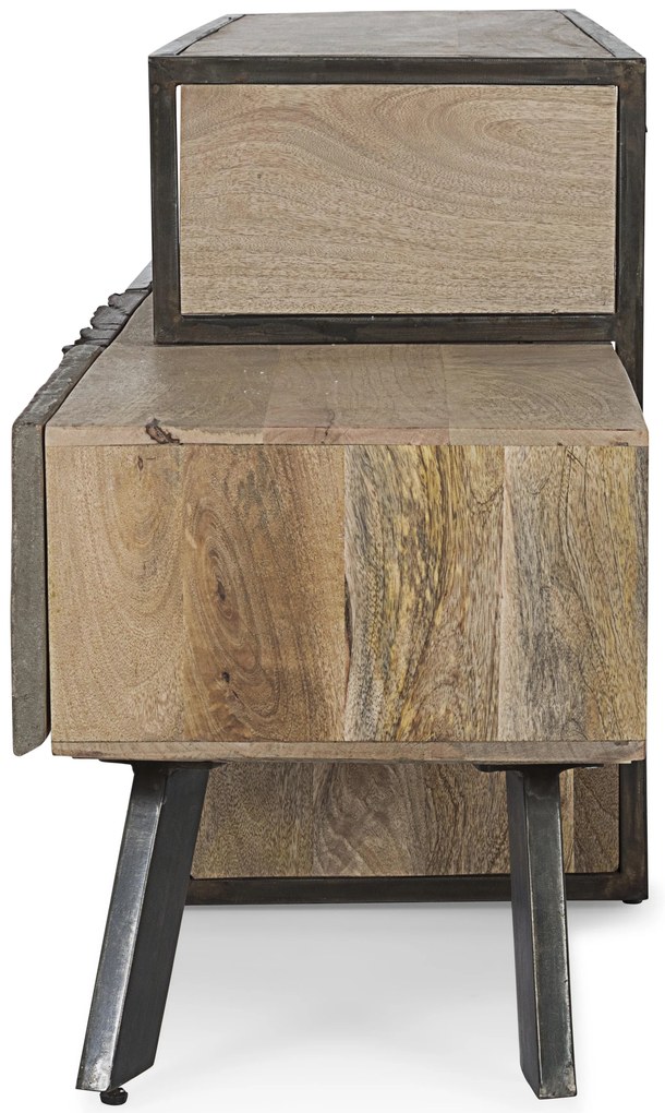 BIZZOTTO Dřevěný TV stolek MANCHESTER tmavý 195 cm 0746641