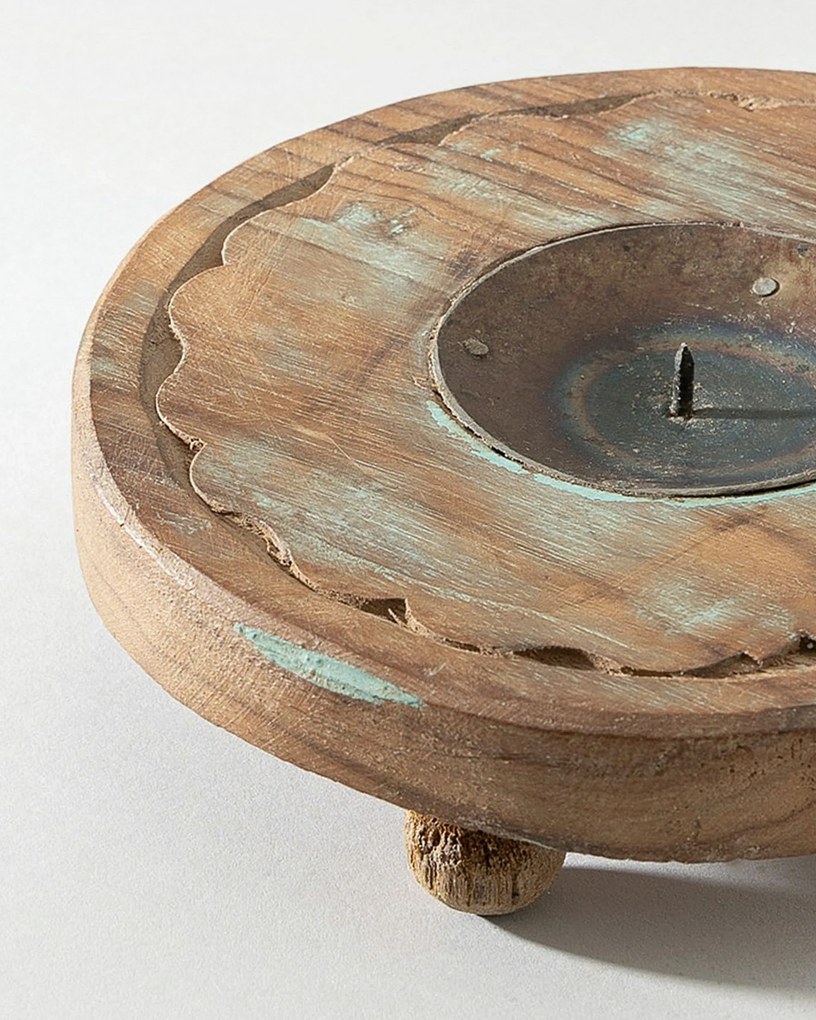 Svíčka podstavec Rustic Flame 15 cm