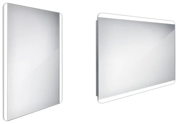 Nimco zrcadlo LED 600 x 800 Model 17000 hliníkový rám ZP 17002