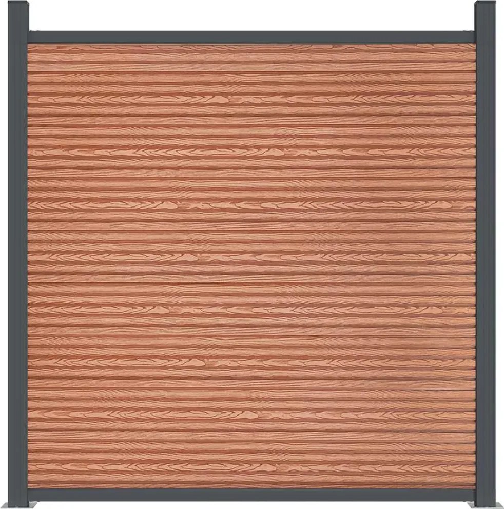 Plotový dílec hnědý 699 x 186 cm WPC 3282801