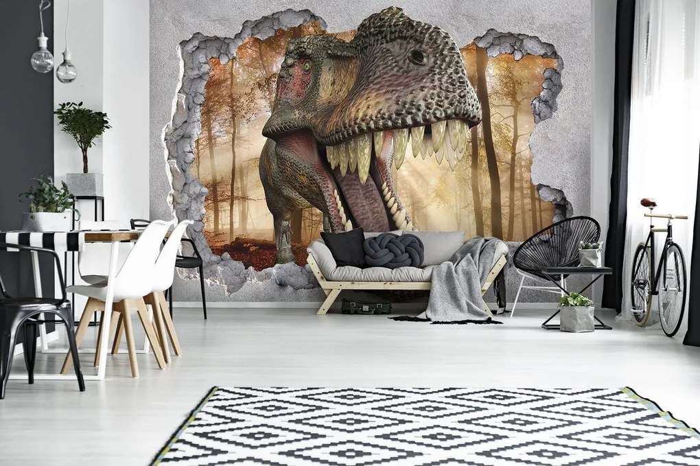 Fototapeta - Díra - dinosaurus (152,5x104 cm)