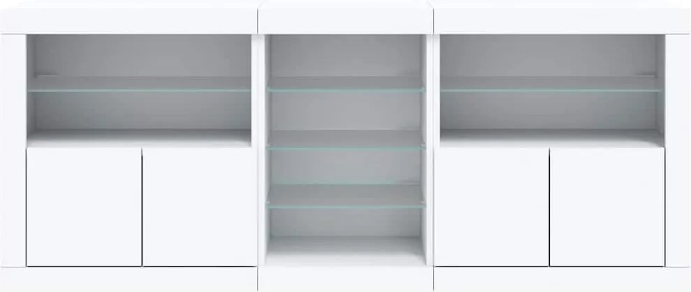 Příborník s LED osvětlením bílý 181,5 x 37 x 67 cm 3209037