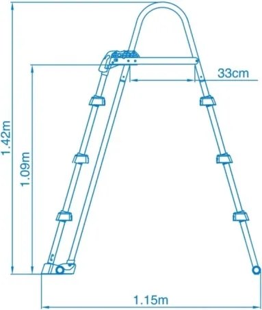 Schůdky k bazénům výška 1,07m bezpečnostní Marimex 10950016