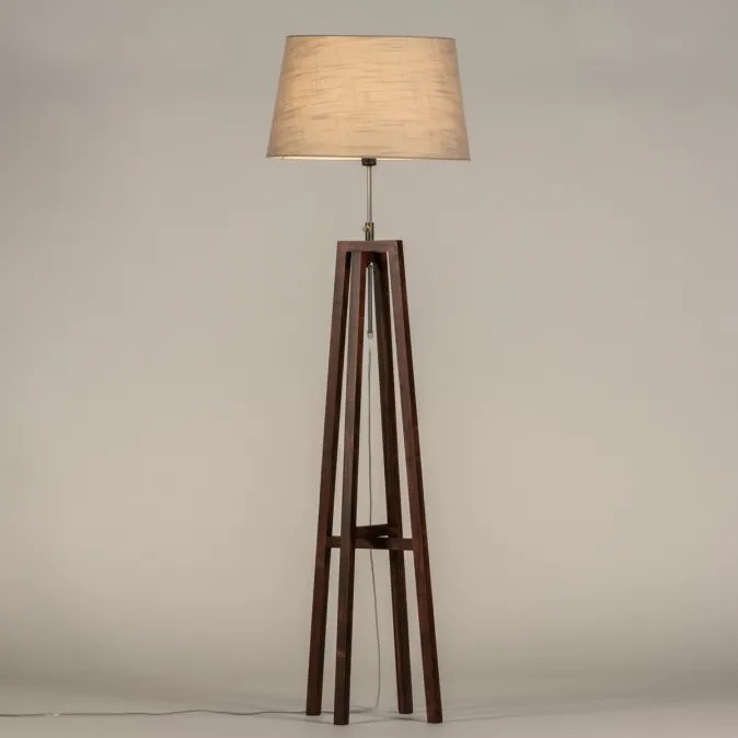 Stojací designová lampa Paola Soffito Taupe and Dark Brown