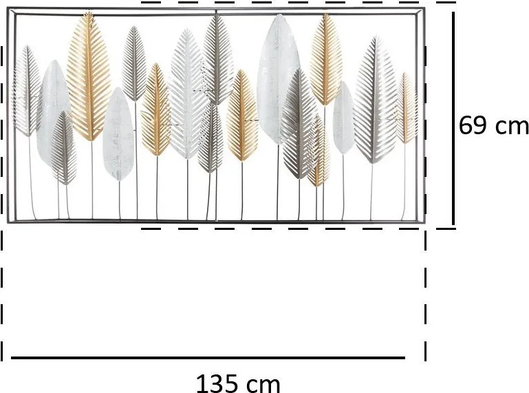 Deco List Wall dekorace 134 x 68 cm