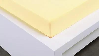 XPOSE ® Jersey prostěradlo Exclusive dvoulůžko - vanilka 180x200 cm