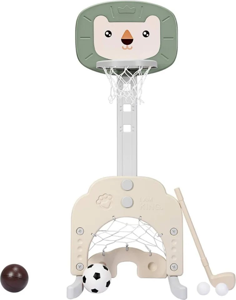 Costway 3-in-1 Sada basketbalových košů Batolecí basketbalový koš