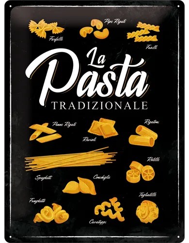 Postershop Plechová cedule: La Pasta Tradizionale - 40x30 cm
