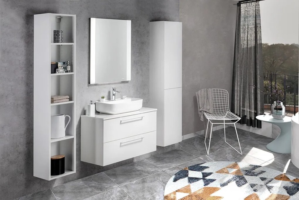 Sapho Sapho, CIRASA umyvadlová skříňka 69,8x75x46cm, 3x zásuvka, dub Alabama, CR731-2222