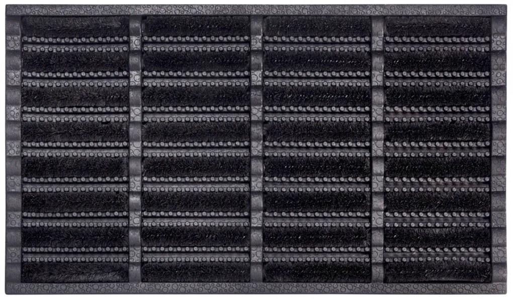 Hans Home | Venkovní čistící rohož Mix Mats Brushes 105648 Black - na ven i na doma - 40x60