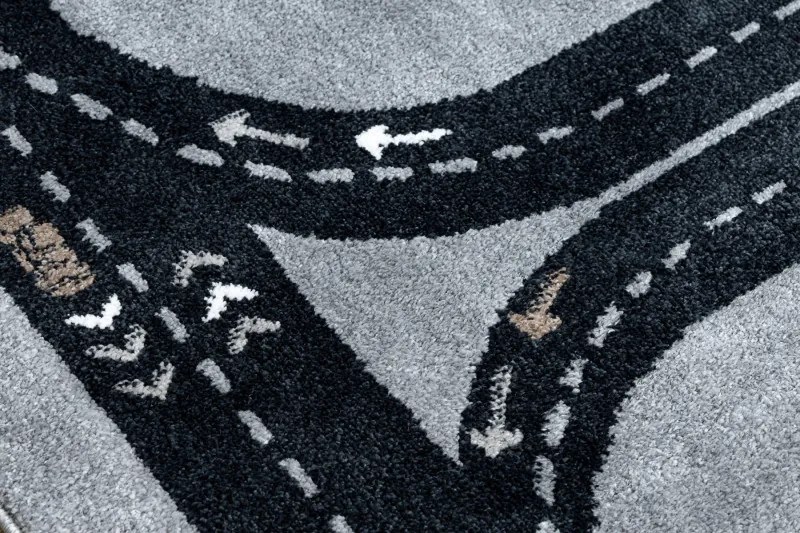 Dywany Łuszczów, Dětský kusový koberec Fun Track grey, 200x290, šedá, dětský pokoj