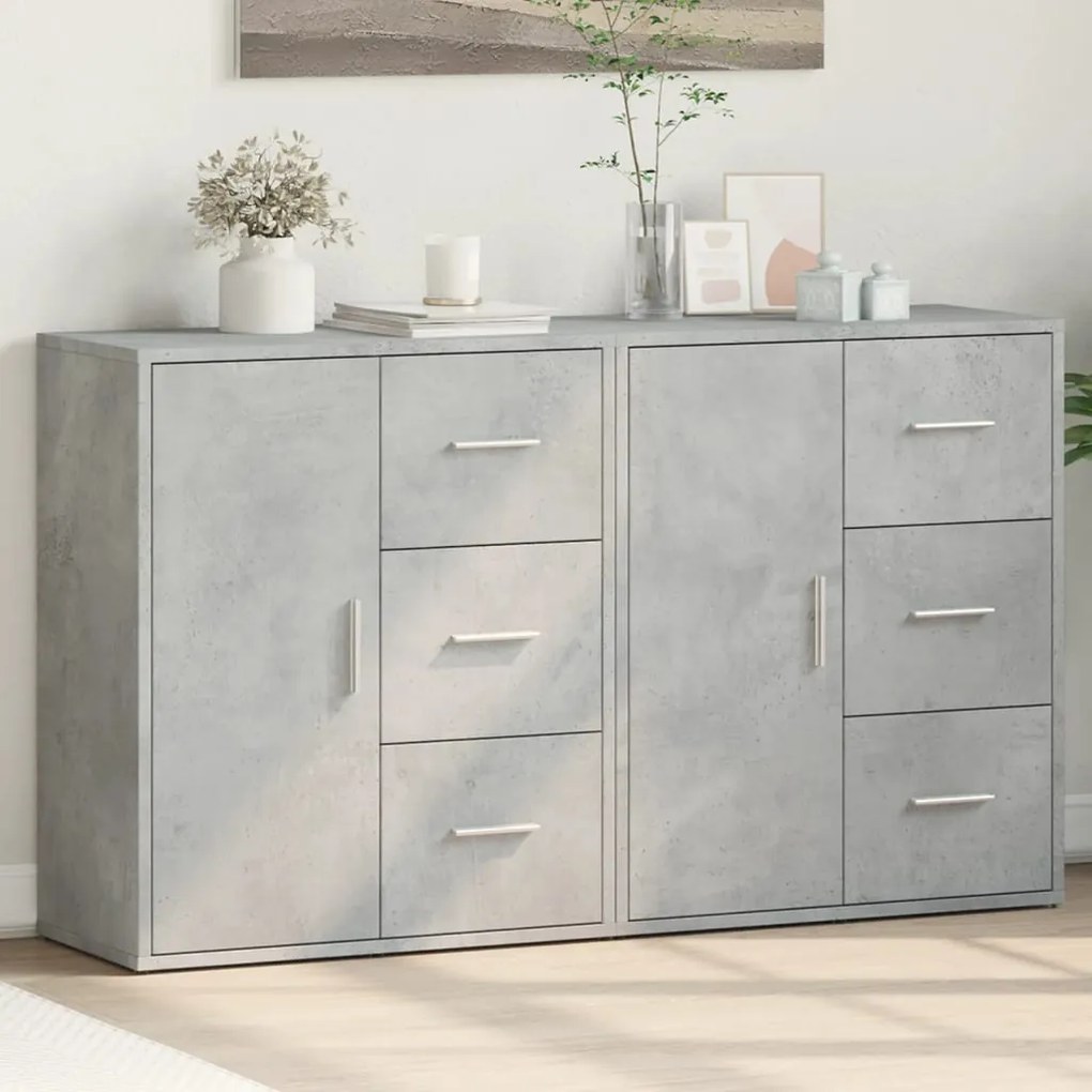 Příborníky 2 ks betonově šedé 60 x 31 x 70 cm kompozitní dřevo 3276556