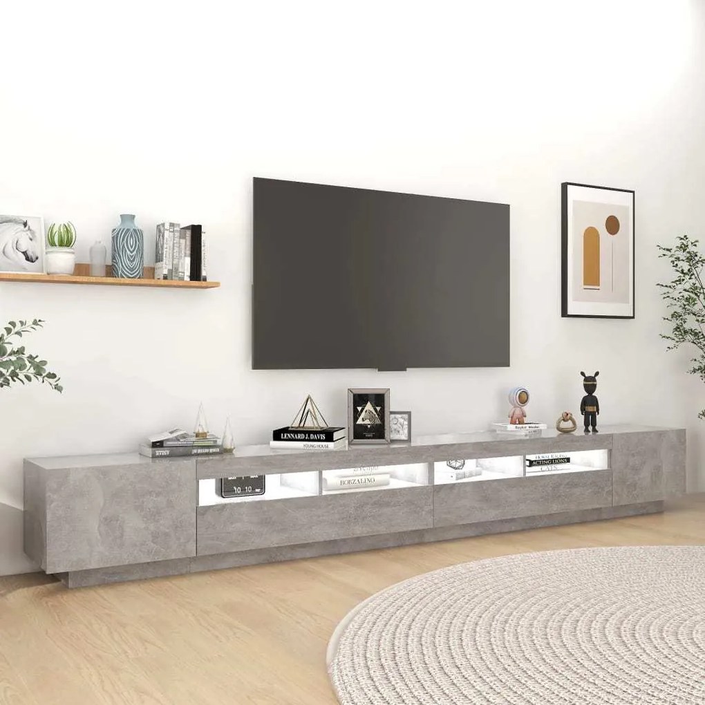 vidaXL TV skříňka s LED osvětlením 300x35x40 cm [3120178] Barva: dub sonoma