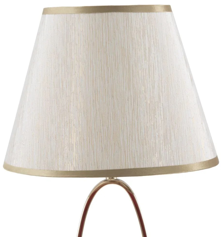 Stolní lampa Mauro Ferretti Fluiko, 24x47 cm, zlatá/krémová