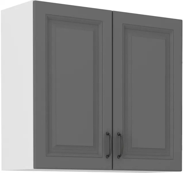 Kuchyňská skříňka Stilo 80 G-72 2F korpus bílá, dvířka šedá DUST