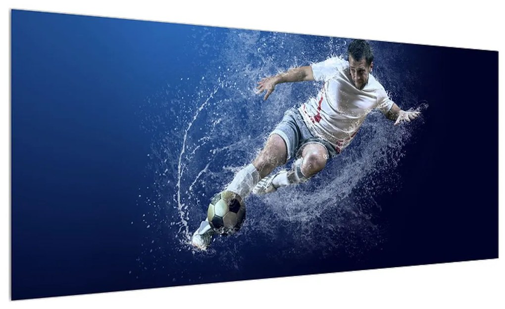 Obraz fotbalisty (100x40 cm)