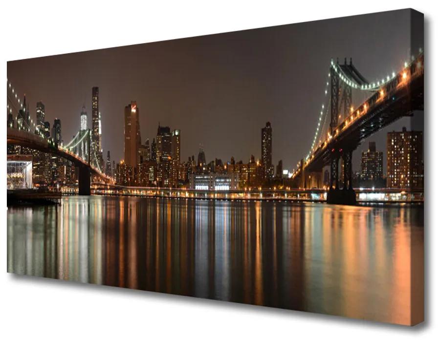 Obraz na plátně Město Mosty Architektura 140x70 cm