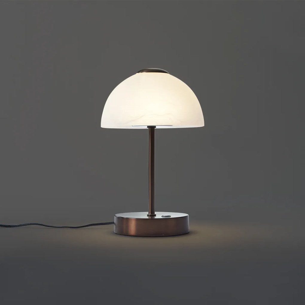 Designová stolní lampa tmavě bronzová vč. LED stmívatelná - Joya