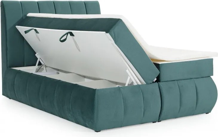 Postel Boxspring Vincenzia 200x180, růžová (Mat Velvet 63 - BVI 17)