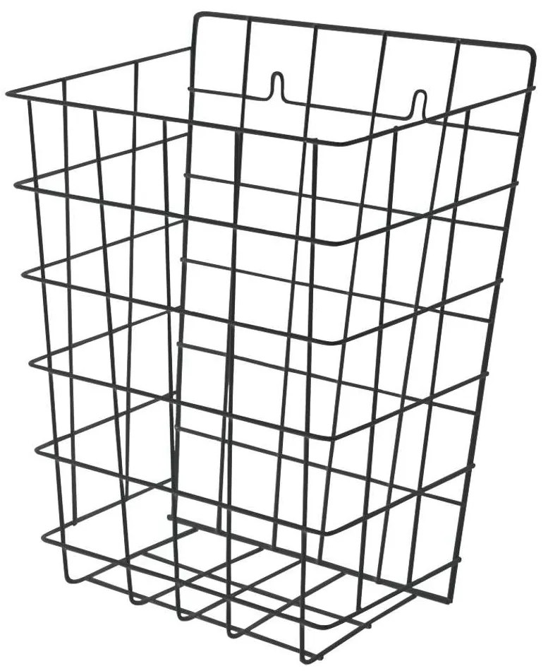 Sanela - Drátěný koš, 360x290x180 mm, ocel/černá SLZN 40V