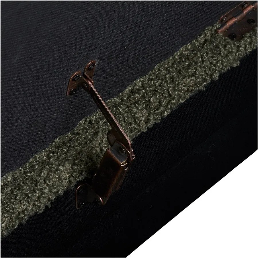 Zelená lavice z textilie bouclé Harlow – House Nordic