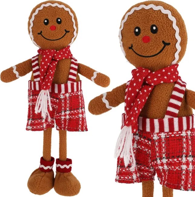 Vánoční dekorace perníkový kluk 45 cm