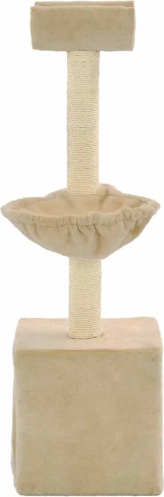 Škrabadlo pro kočky se sisalovými sloupky 105 cm béžové 170625