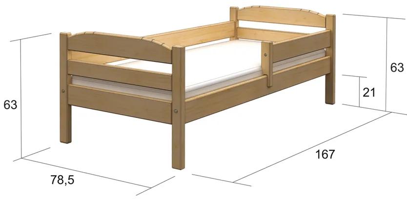 Amades Dětská postel ESTER 90 x 180 Povrchová úprava postele: Moření odstín dub