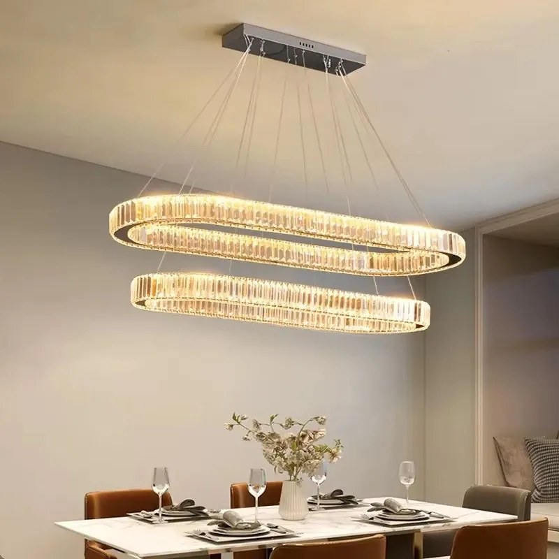 Toolight Závěsné designové osvětlení CRYSTAL LED + dálkové ovládání APP1546-CP2 Chrome