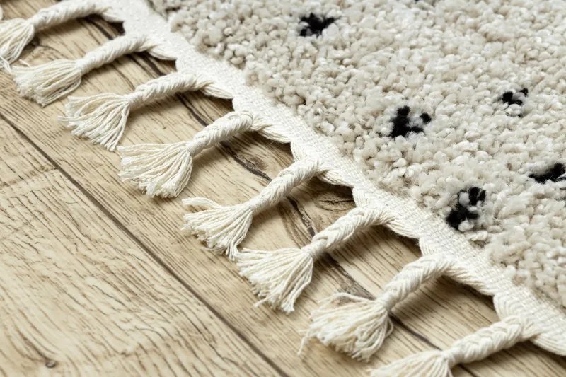 Dywany Łuszczów Kusový koberec Berber Syla B752 dots cream - 140x190 cm