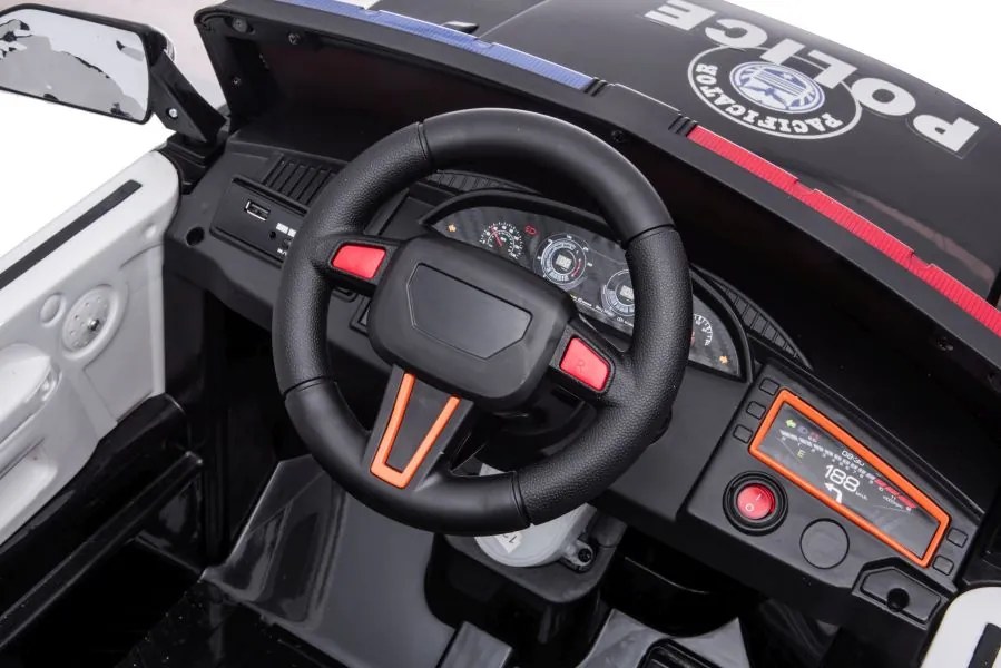 LEAN CARS Elektrické policejní autíčko BBH-021 bílé