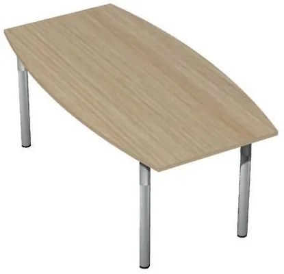 Konferenční stůl Set, 180 x 100/80 x 75 cm, dezén světlé dřevo