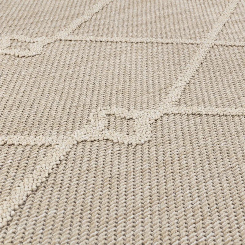 Ayyildiz, Kusový koberec Patara 4955 Beige – na ven i na doma, 80x250, béžová, chodba / předsíň