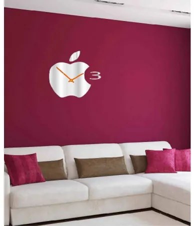 Nástěnné hodiny plastové do kuchyně APPLE, 35x35 cm l 3D hodiny X0021-HEU-