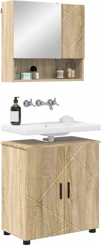 Sada koupelnového nábytku 2 ks Sonoma dub 61 x 35 x 64 cm 3392935