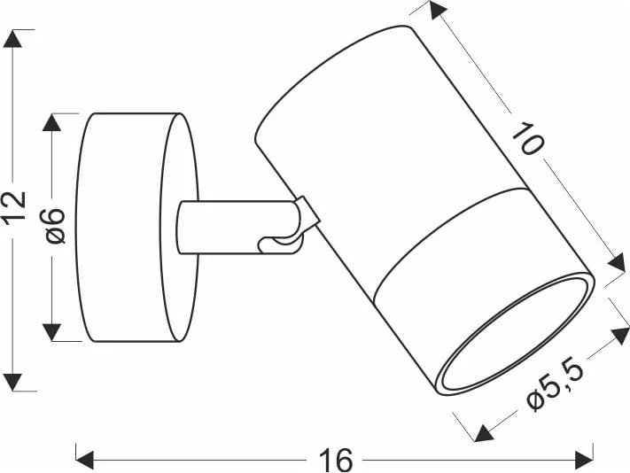 Nástěnné svítidlo v černo-zlaté barvě Tobi – Candellux Lighting