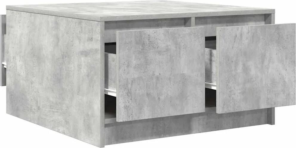 Konferenční stolek se zásuvkami Betonová šedá 70,5x70x40 cm 3328411