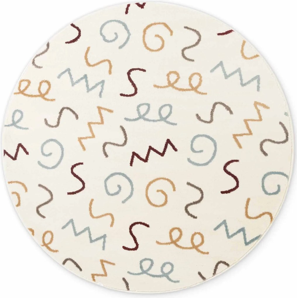 Hanse Home, Dětský koberec Adventures 106422 Cream Multicolor kruh, 160x160 (průměr) kruh, vícebarevná, dětský pokoj