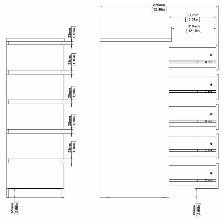 Tvilum Komoda Simplicity 233 jackson hickory